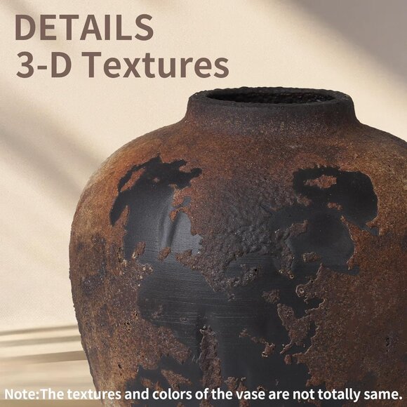 Accents | New 89inch Rustic Brown Ceramic Vase For Flowers Farmhouse ...